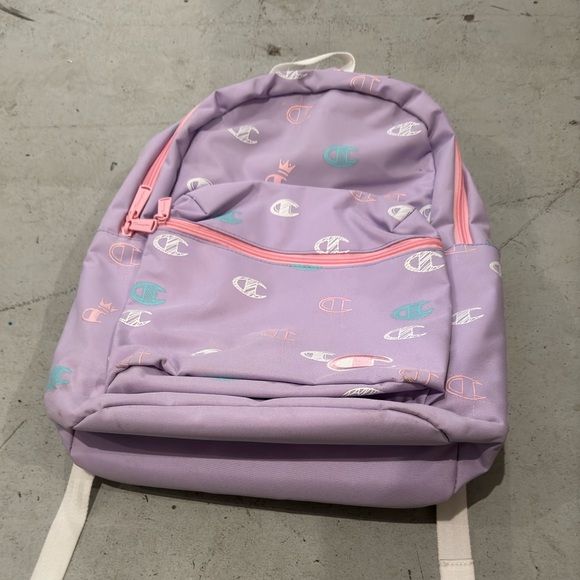 Champion | Accessories | Champion Bookbag Backpack Purple Logo Multi ...